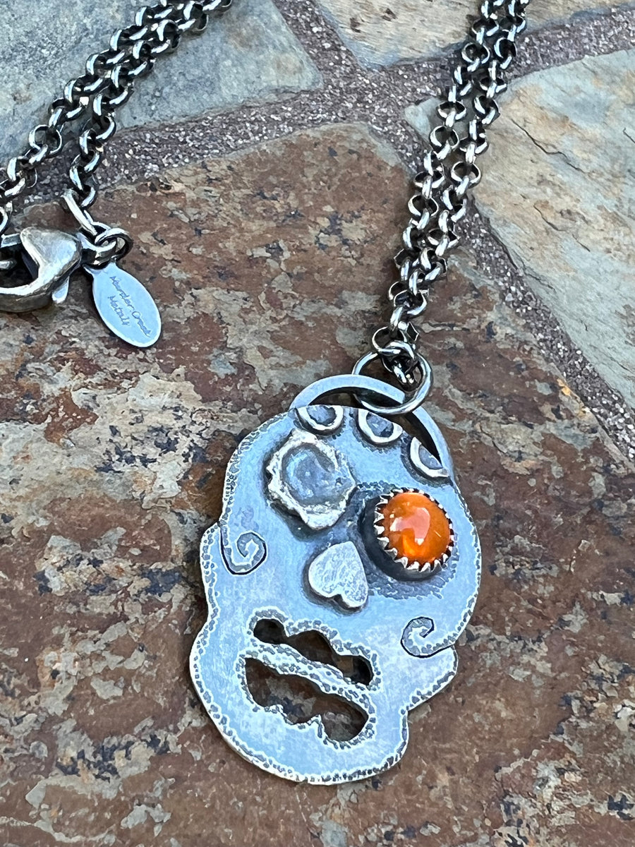 Day of the Dead Skull Necklace – Murder Creek Metals